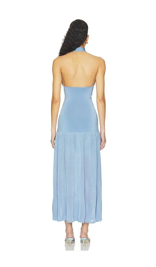 Zimmermann Fairlight Tie Halter Dress In Baby