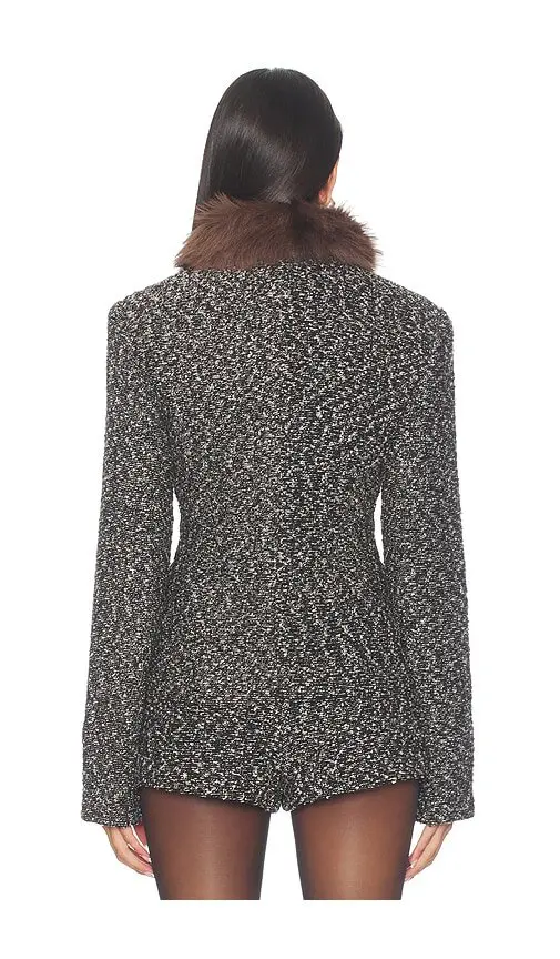 L'academie X Blake Evin Lotte Jacket In Black & White