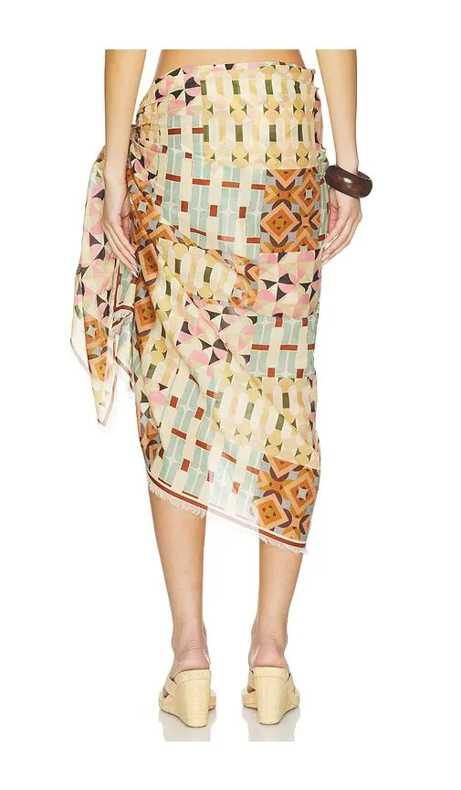 Zimmermann Printed Cotton Pareo In Brown