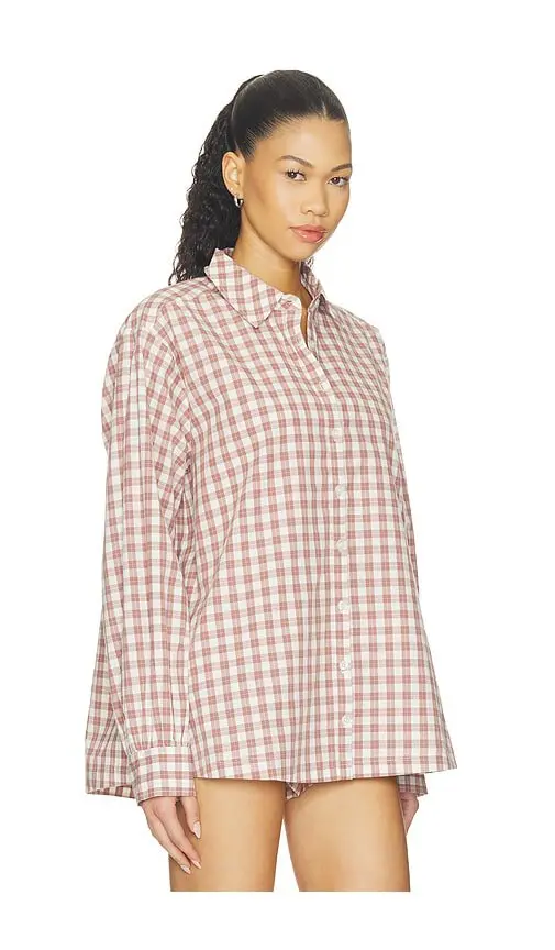 For Love & Lemons Poppy Gingham Button Down Top