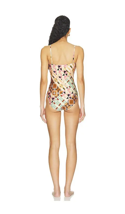 Zimmermann Fairlight Enamel Trim One Piece In Multi