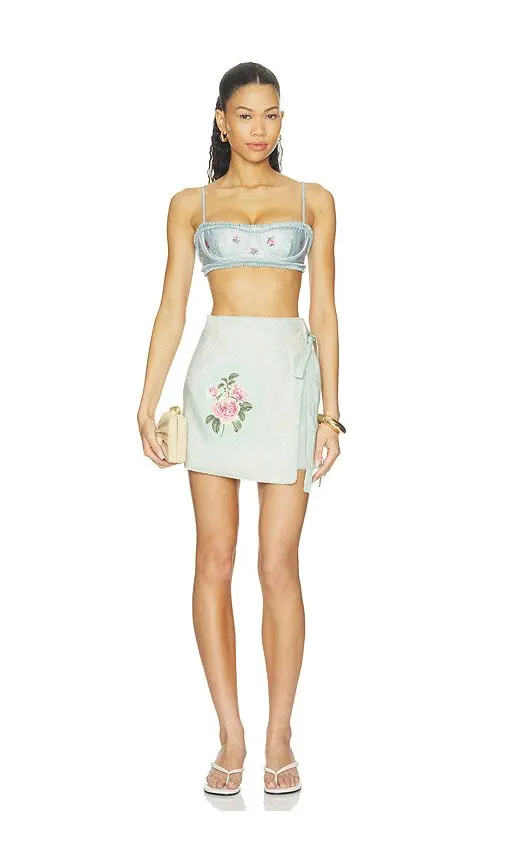 Agua Bendita Isolda Nostalgia Top In Green