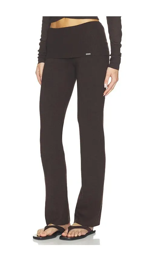 SKIMS Essential Sweaters Foldover Pant In Brown