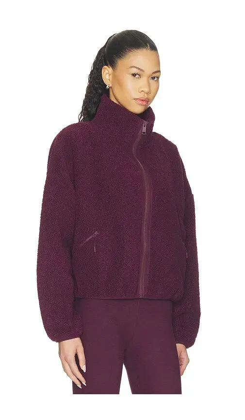 Beyond Yoga Unity Zip Jacket In Mauve