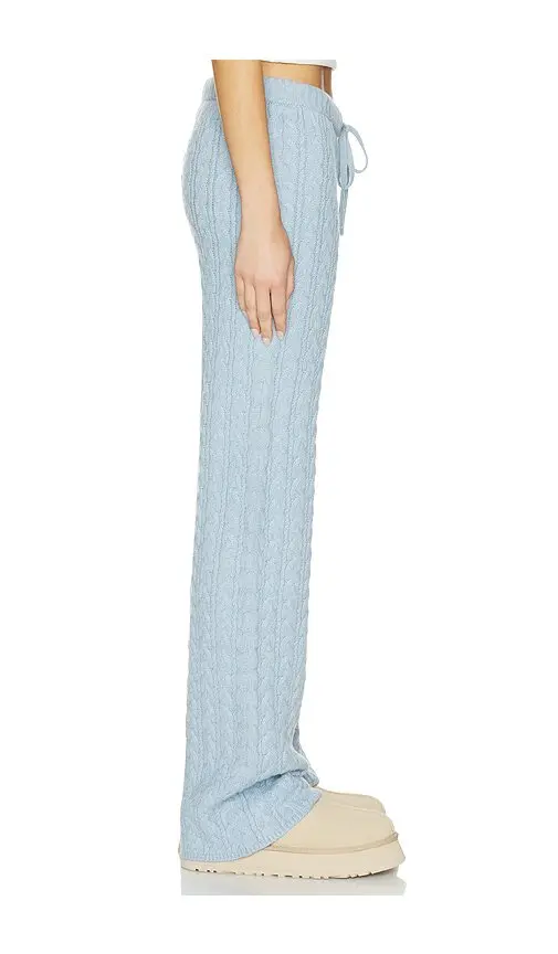 SKIMS Sweater Knit Cable Straight Leg Pant In Baby Blue