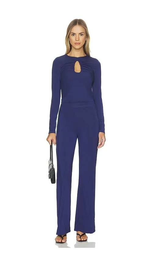 THE LINE BY K Demi Long Sleeve Keyhole Top
