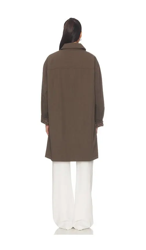 CUBIC LONDON Polka Dot Design Patchwork Trench Coat