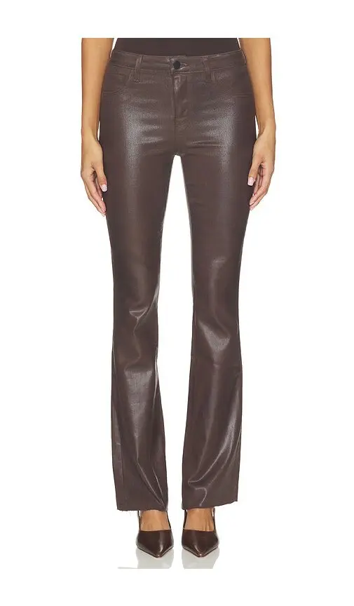 L'AGENCE Ruth High Rise Straight Jean In Chocolate