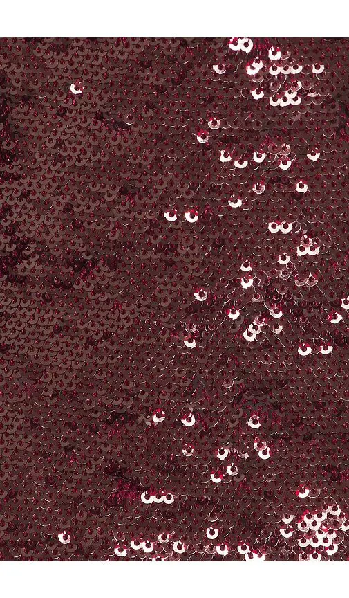 LOVERS AND FRIENDS Gina Sequin Mini Dress In Burgundy