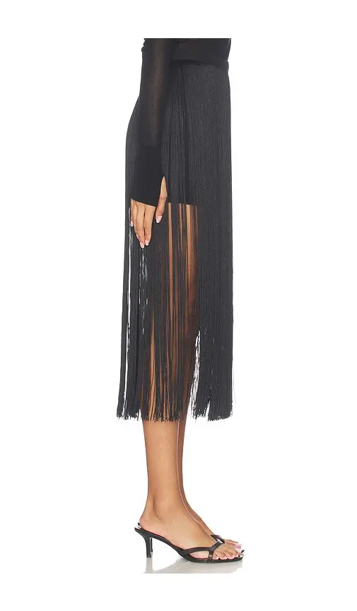 FRAME The Fringe Midi Skirt