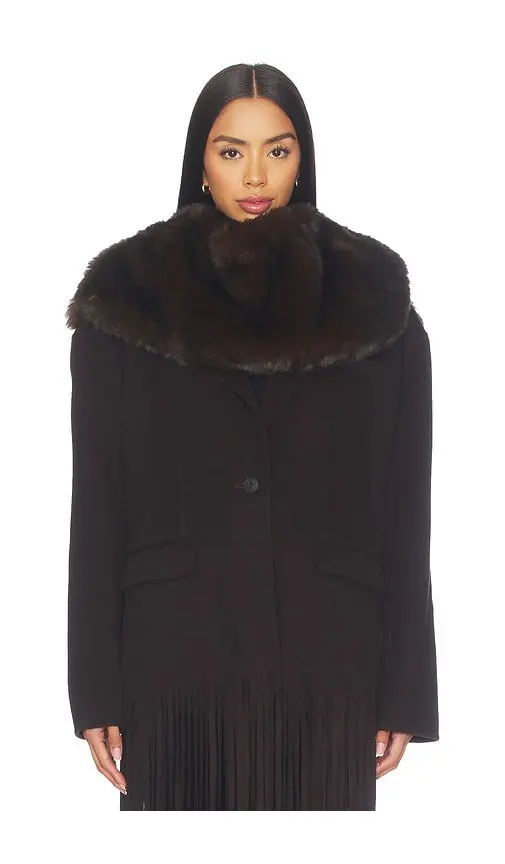 EAVES X Blake Evin Lars Faux Fur Tube Scarf - Brown