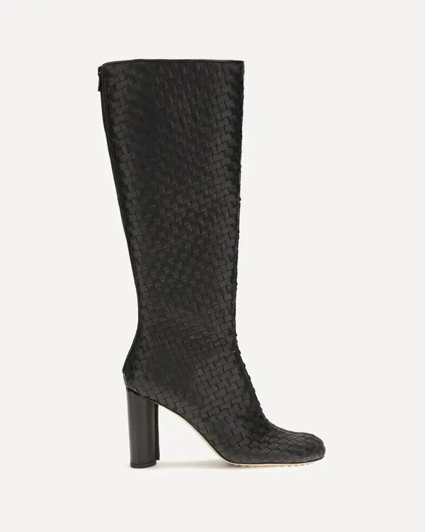 Bottega Veneta Cherry Intrecciato High Boots