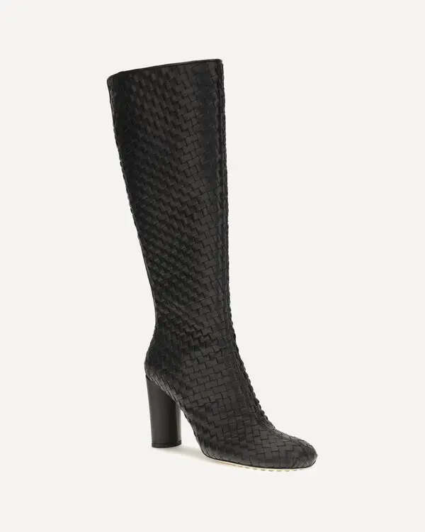 Bottega Veneta Cherry Intrecciato High Boots