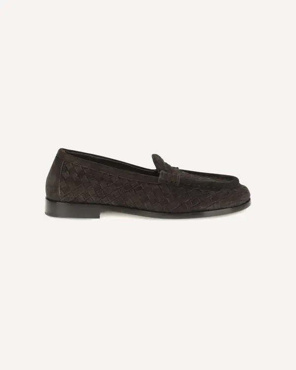 Bottega Veneta Silenzio Intrecciato Loafers