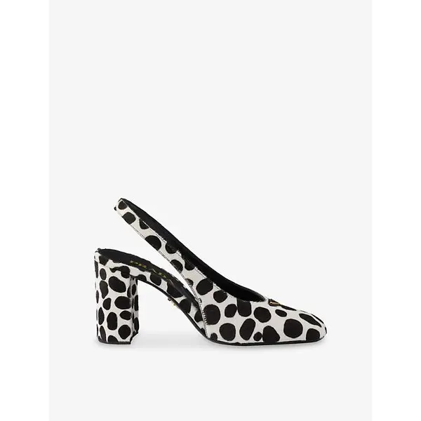 Prada Animal Print Calf-hair Leather Slingback Courts