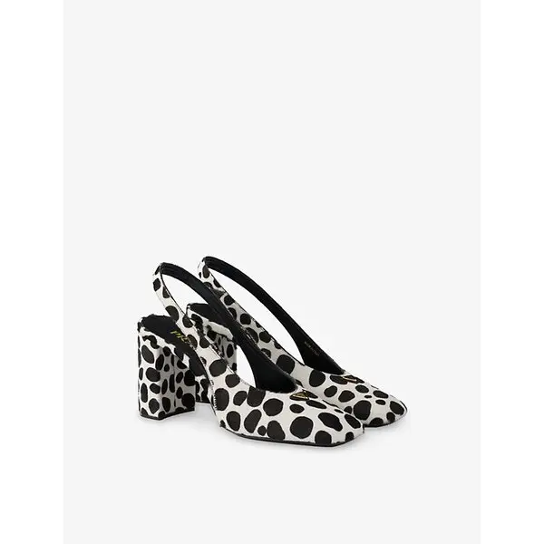 Prada Animal Print Calf-hair Leather Slingback Courts