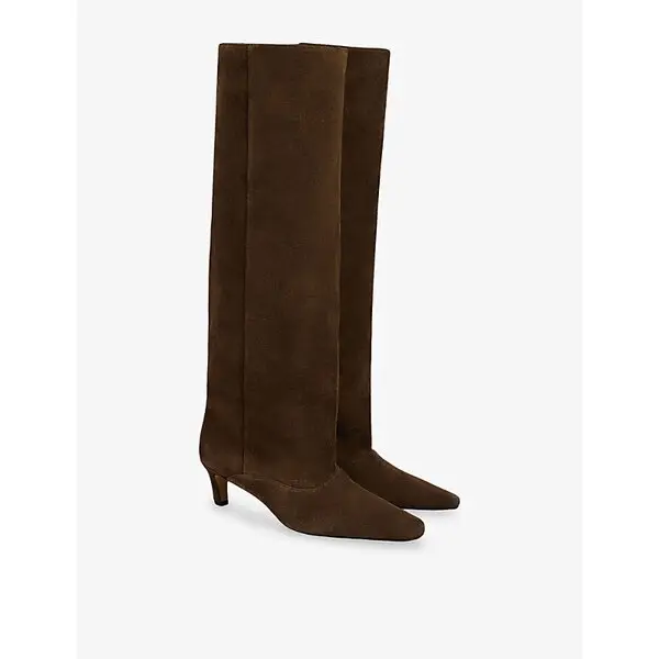 Sandro Tall Heeled Suede Knee-high Boots