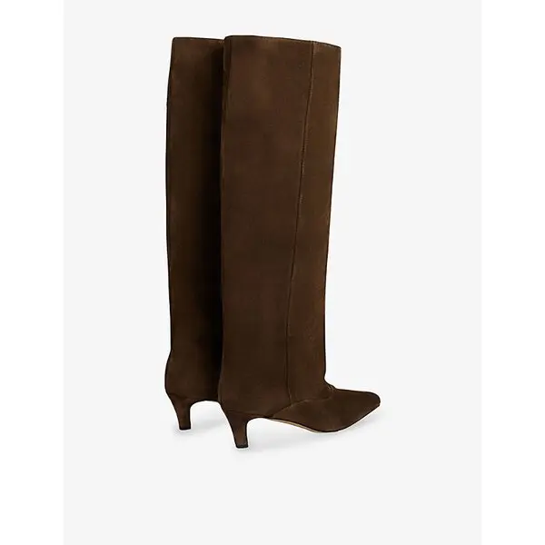 Sandro Tall Heeled Suede Knee-high Boots