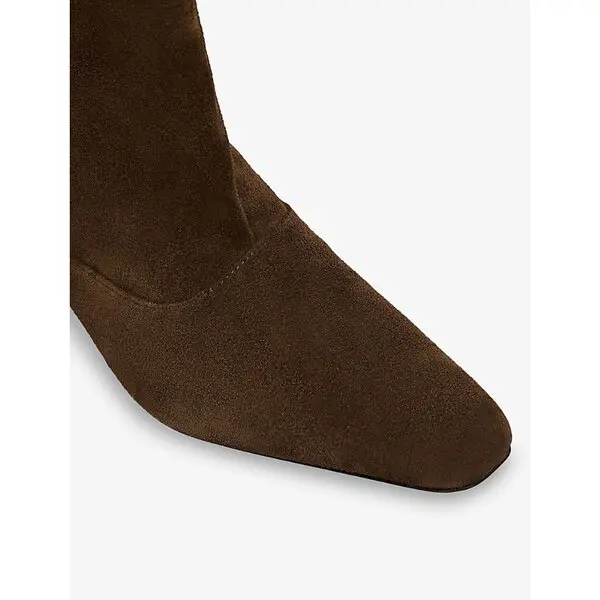 Sandro Tall Heeled Suede Knee-high Boots
