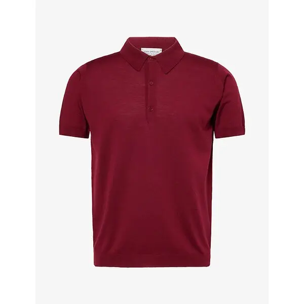 John Smedley Macloud Short-sleeve Wool Polo Top
