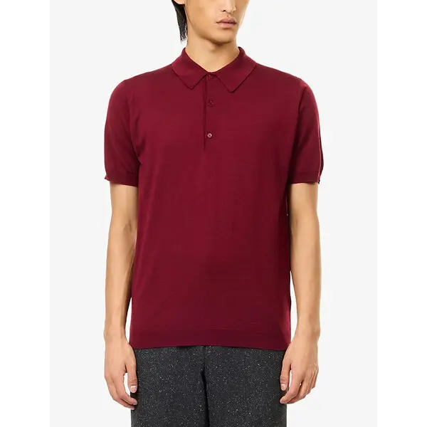 John Smedley Macloud Short-sleeve Wool Polo Top