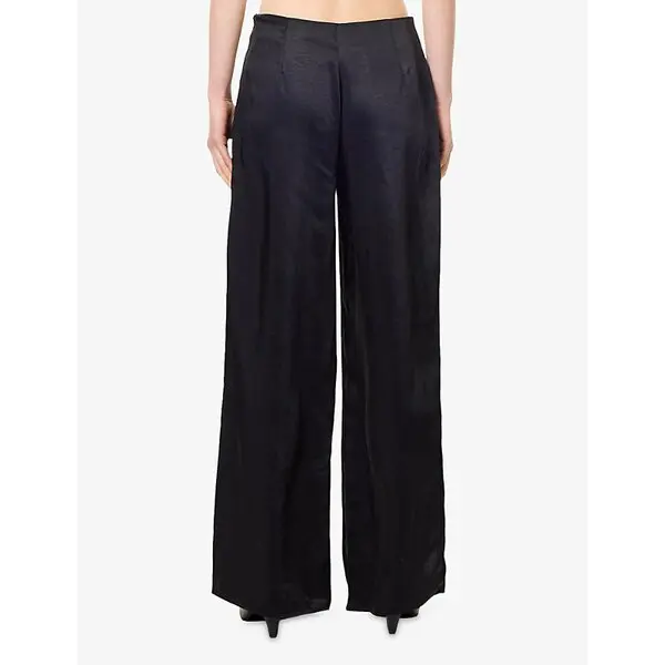 4TH & RECKLESS Adalynn Wide-leg Satin Trousers