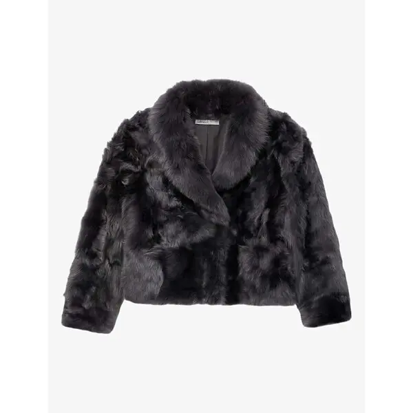 ALLSAINTS Tosca Long-hair Shearling Coat