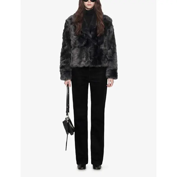 ALLSAINTS Tosca Long-hair Shearling Coat