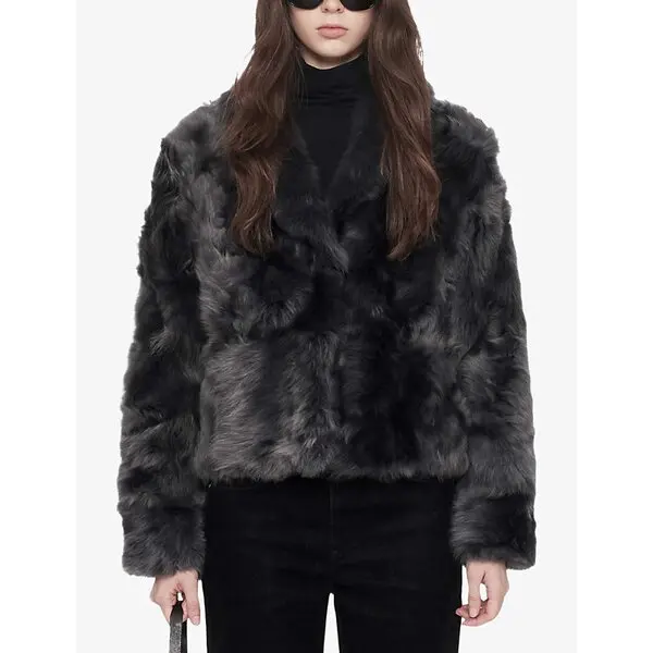 ALLSAINTS Tosca Long-hair Shearling Coat