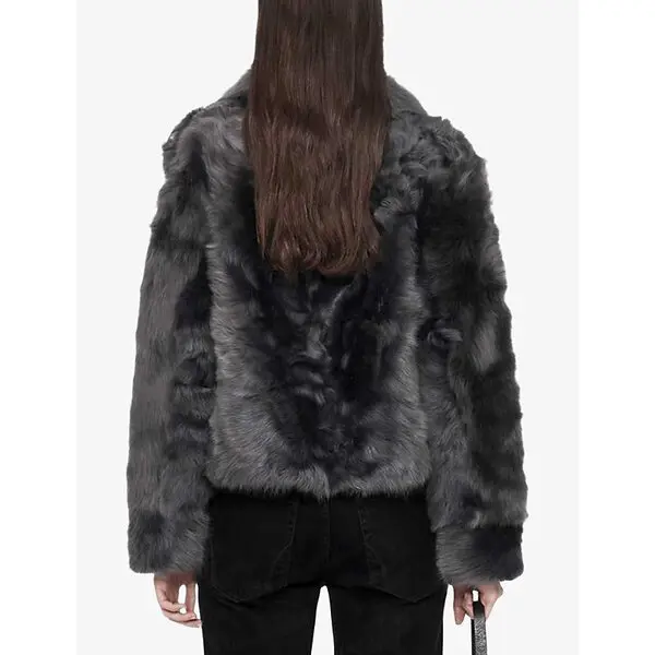 ALLSAINTS Tosca Long-hair Shearling Coat