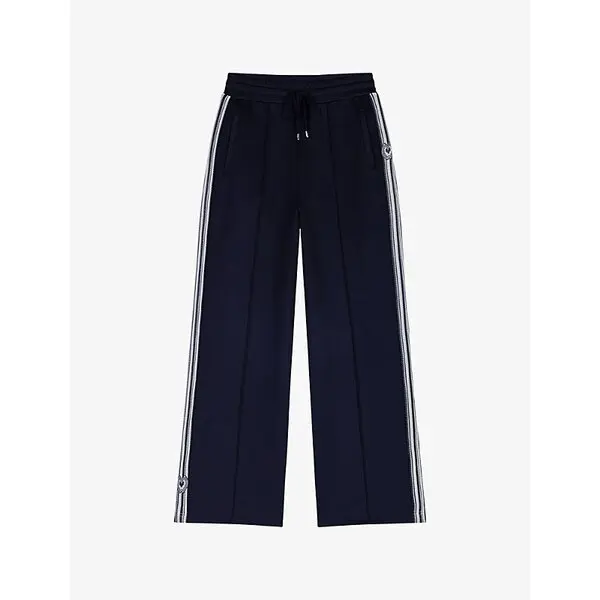 Maje Drawstring Side-stripe Stretch-jersey Trousers