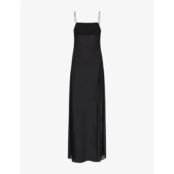 BECAUSE OF ALICE Longline Sheer Chiffon Cami Top