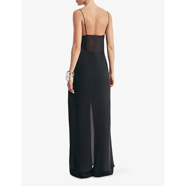 BECAUSE OF ALICE Longline Sheer Chiffon Cami Top