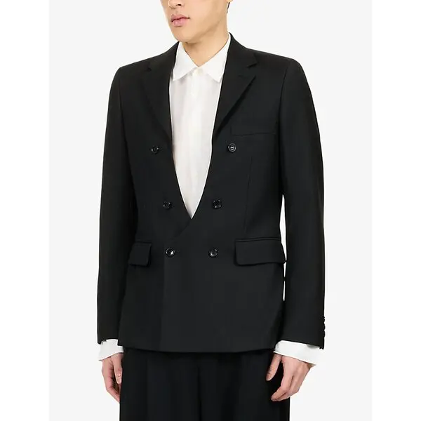 Comme Des Garçons Double-breasted Wool-blend Blazer