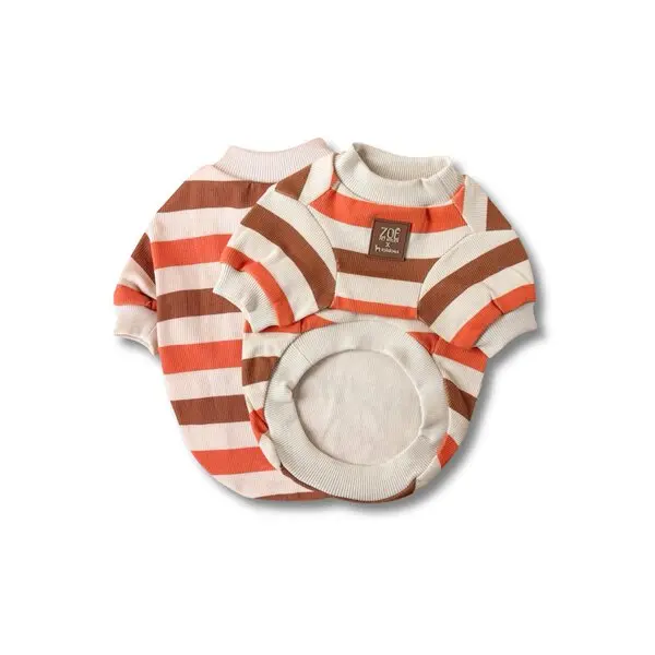 Zoë Pet Atelier Stripe Dog Sweatshirt Caramel - Brown