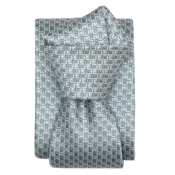 ELIZABETTA MADE IN ITALY Neutrals Brunelli Silk Jacquard Tie Misty