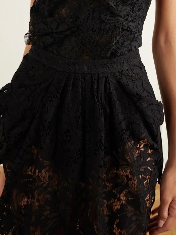 Sharon Wauchob Kinga Draped Lace Midi Skirt