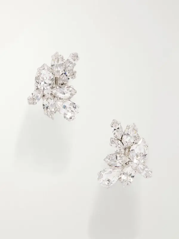 JENNIFER BEHR Octavia Crystal-embellished -tone Earrings