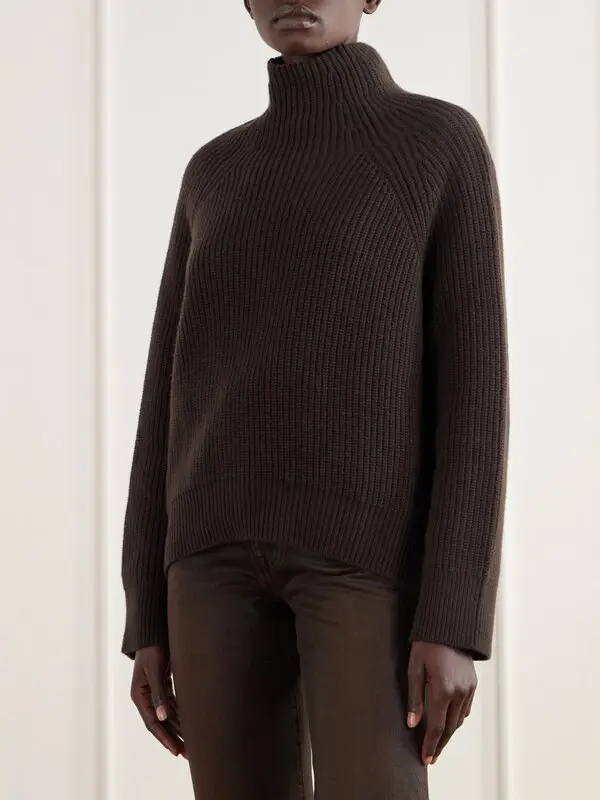 FFORME Laica Ribbed Wool And Cashmere-blend Turtleneck Sweater
