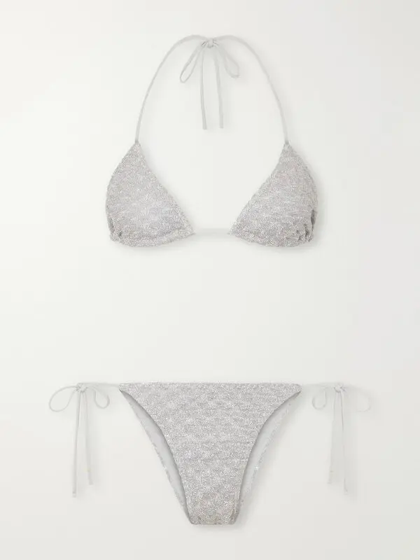 Missoni Mare Crochet-knit Triangle Bikini