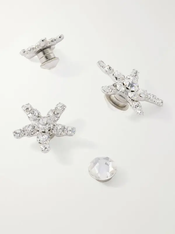 JENNIFER BEHR Vespera Set Of Five -tone Crystal Hair Magnets