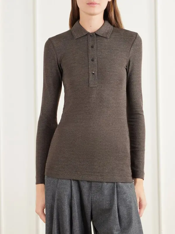 Brunello Cucinelli Wool-blend Polo Shirt