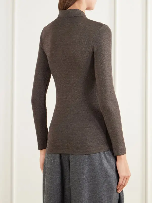 Brunello Cucinelli Wool-blend Polo Shirt