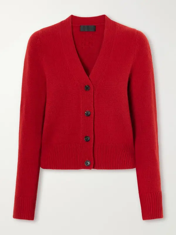 NILI LOTAN Charmaine Cashmere-knitted Cardigan - Red