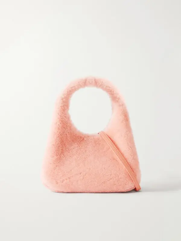 Bottega Veneta Baby Campana Shearling Top-handle Bag