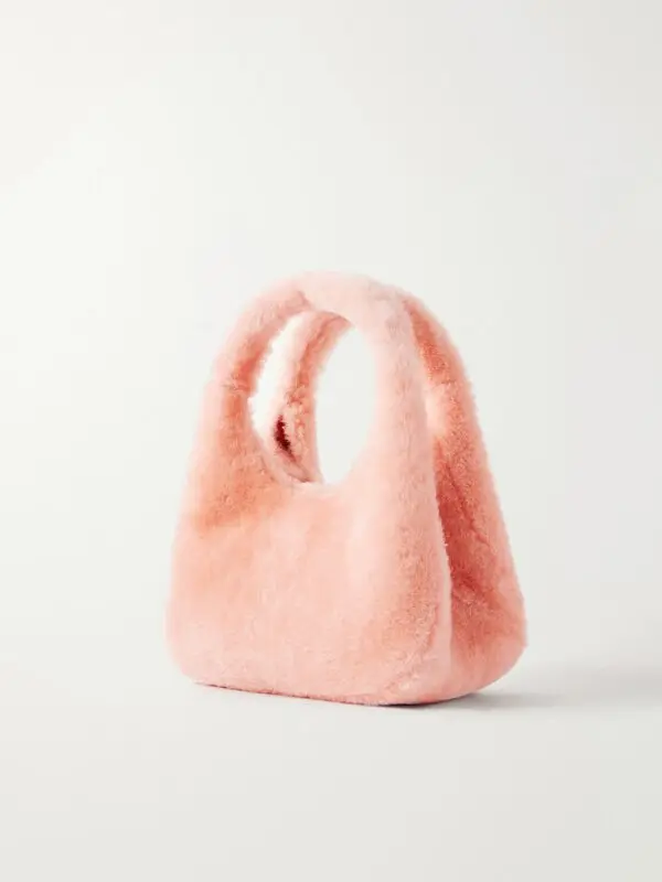 Bottega Veneta Baby Campana Shearling Top-handle Bag