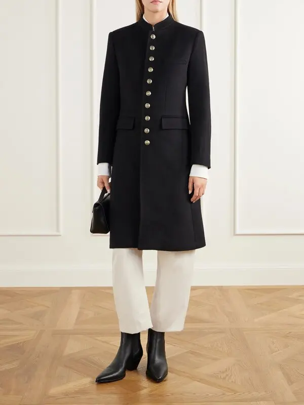 NILI LOTAN Stetson Felted Virgin Wool Coat