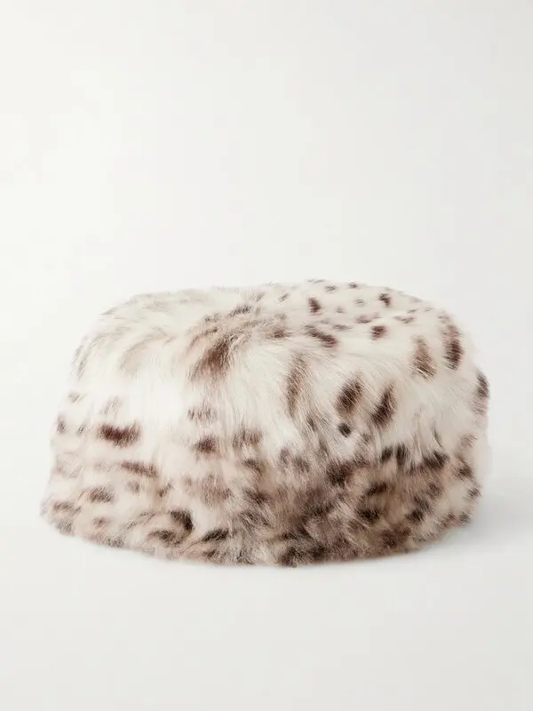 GIGI BURRIS MILLINERY Sylvie Leopard-print Shearling Pillbox Hat