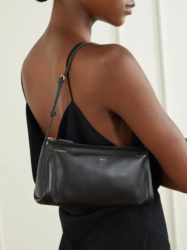 Calvin Klein Briar Leather Shoulder Bag
