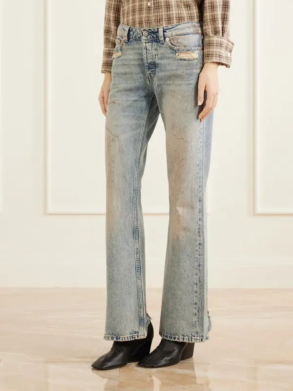 Our Legacy Rover Cut Distressed Mid-rise Bootcut Jeans
